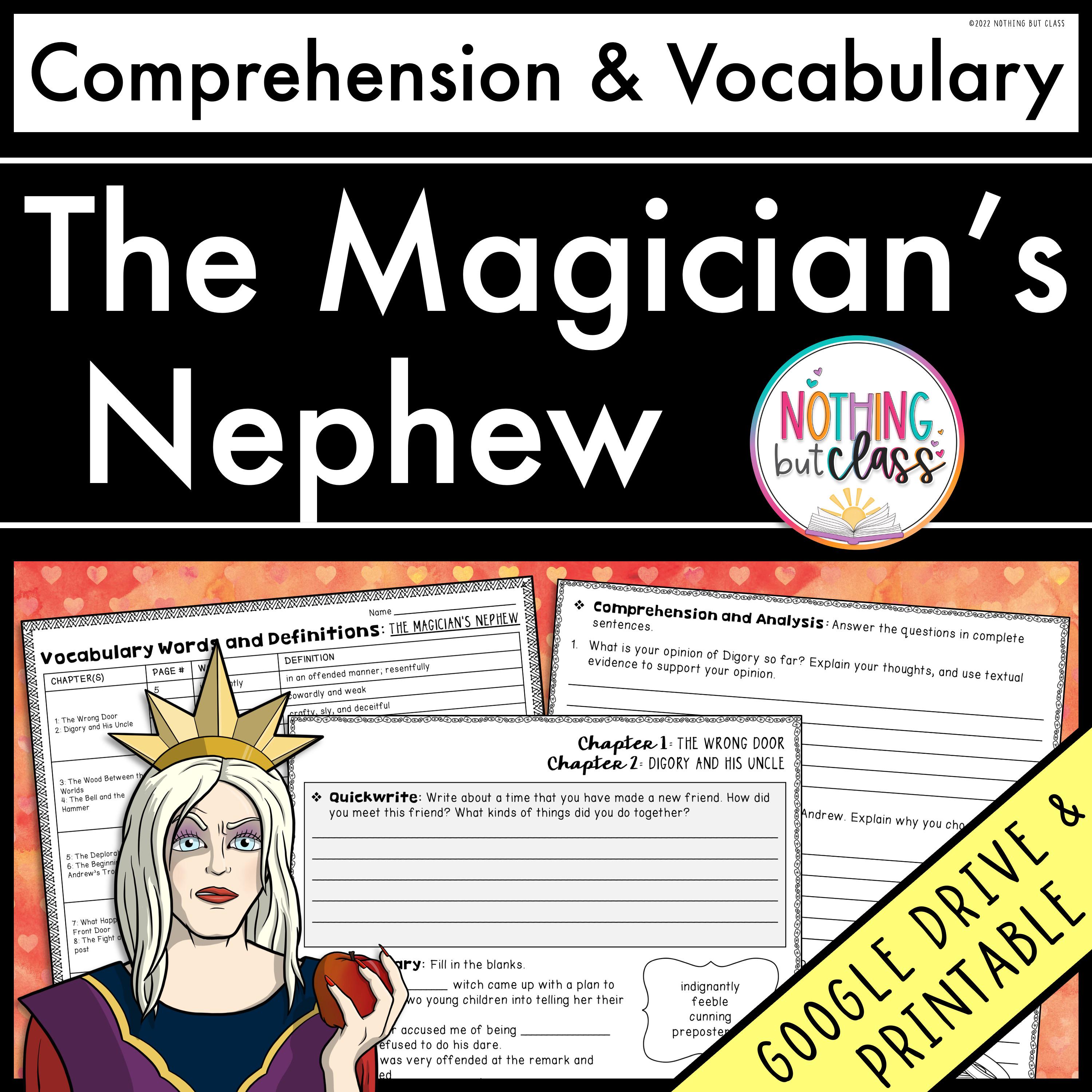 The Magician's Nephew | Comprehension and Vocabulary by Chapter ...