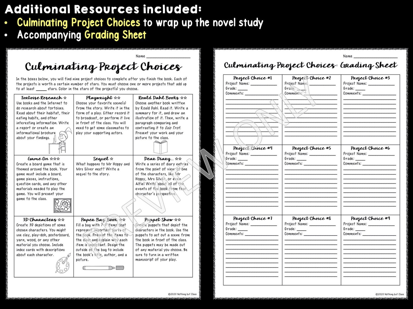 Esio Trot | Reading Response Activities and Projects | Guided Reading ...