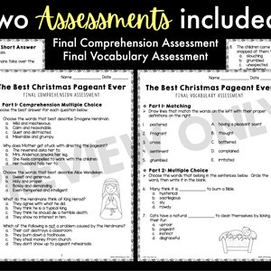 The Best Christmas Pageant Ever Novel Study Unit | Literature Guide ...