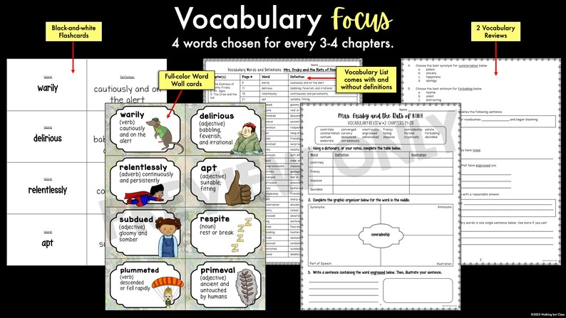 Mrs. Frisby and the Rats of Nimh | Comprehension and Vocabulary by ...