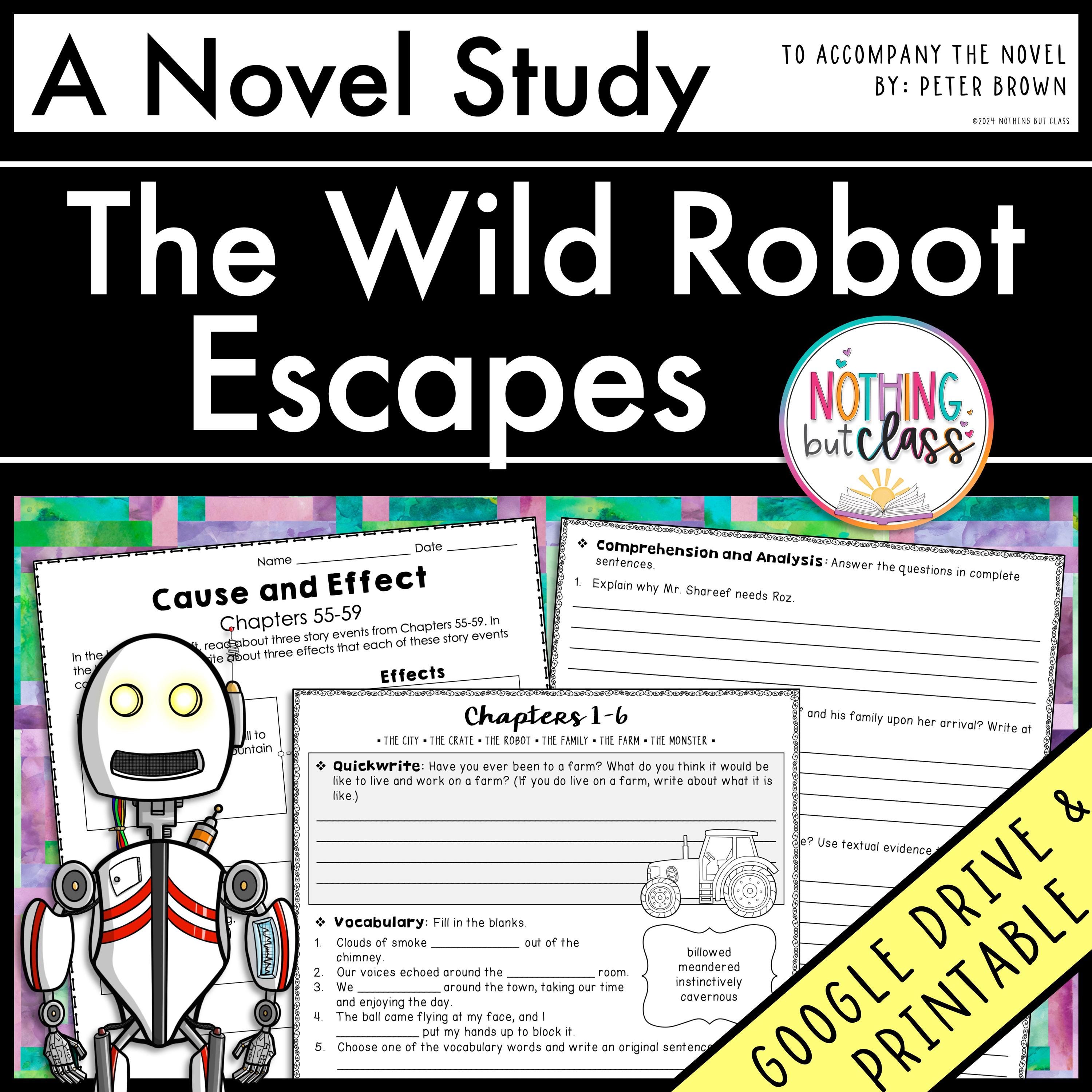 The Wild Robot Escapes Novel Study Unit | Literature Guide ...