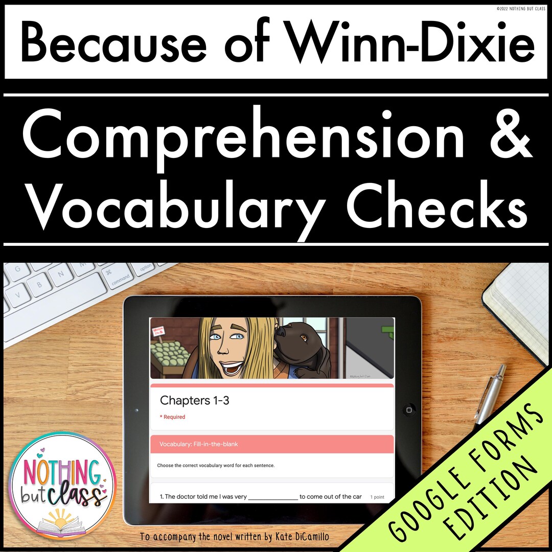 Because of Winn-dixie Novel Study - Google Forms Edition ...