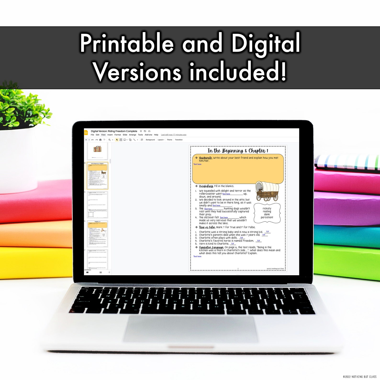 Riding Freedom Novel Study Unit | Literature Guide | Comprehension ...