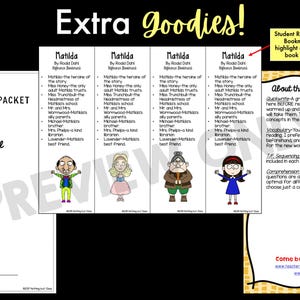 Matilda Comprehension and Vocabulary by Chapter Guided Reading ...