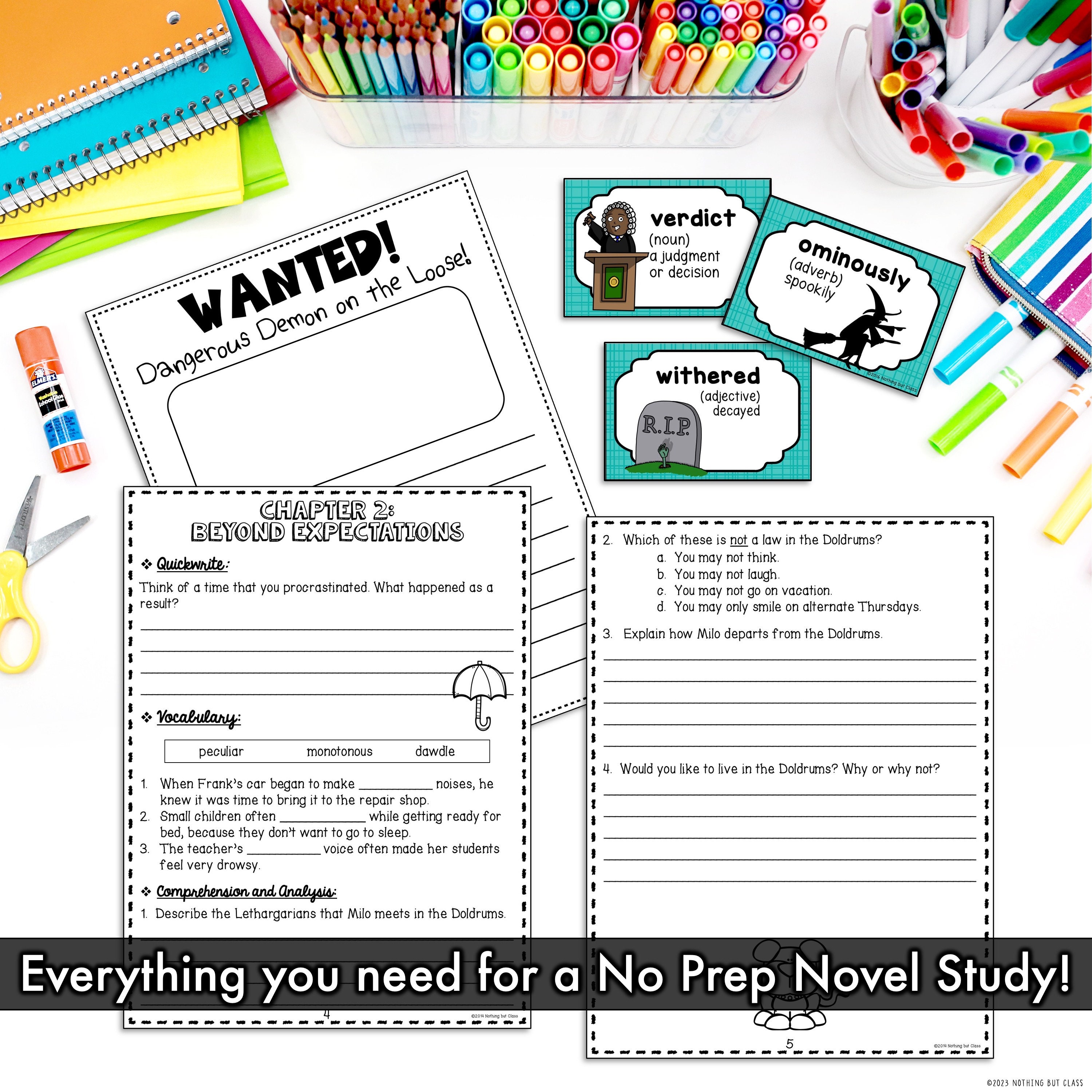 The Phantom Tollbooth Novel Study Unit | Literature Guide ...