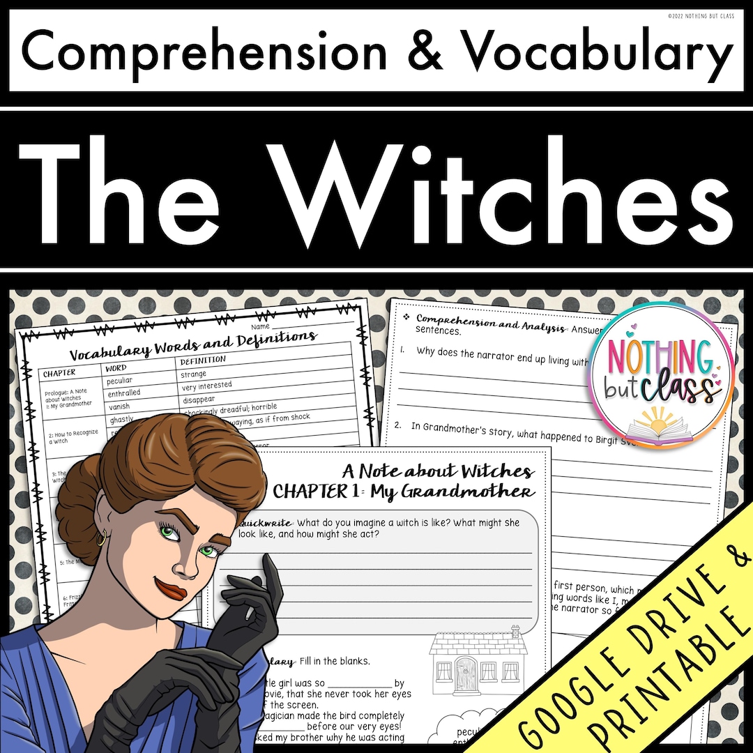 The Witches | Comprehension and Vocabulary by Chapter | Guided Reading ...