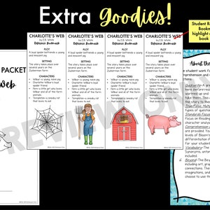 Charlotte's Web | Comprehension and Vocabulary by Chapter | Guided ...