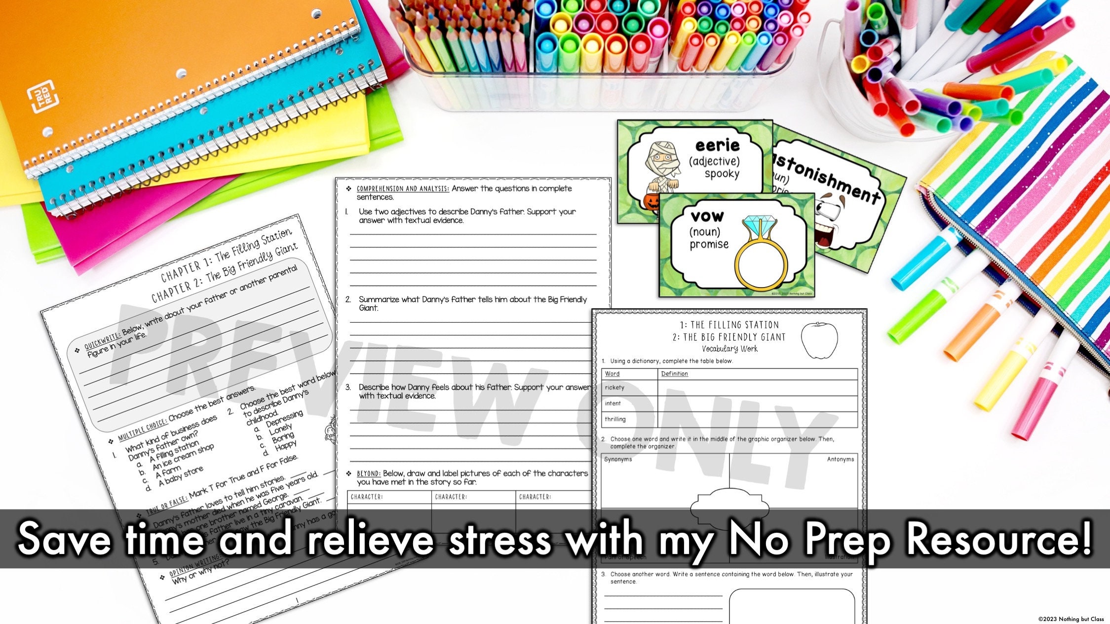 Danny the Champion of the World | Comprehension and Vocabulary by ...