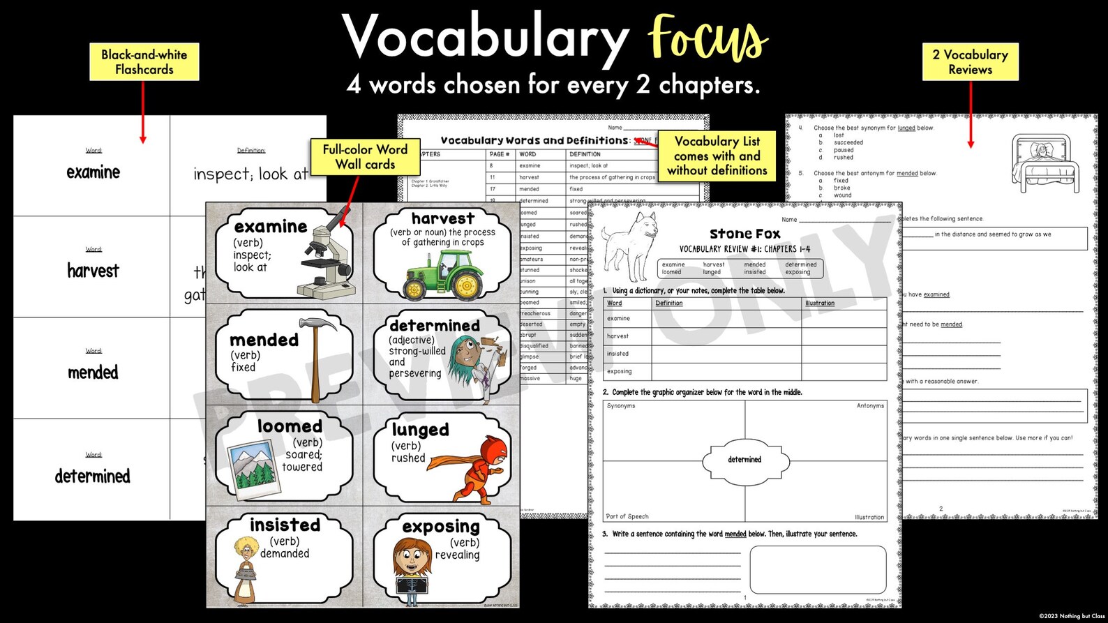 Stone Fox Novel Study Unit Literature Guide Comprehension Worksheets ...