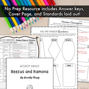 Beezus and Ramona | Reading Response Activities and Projects | Guided ...