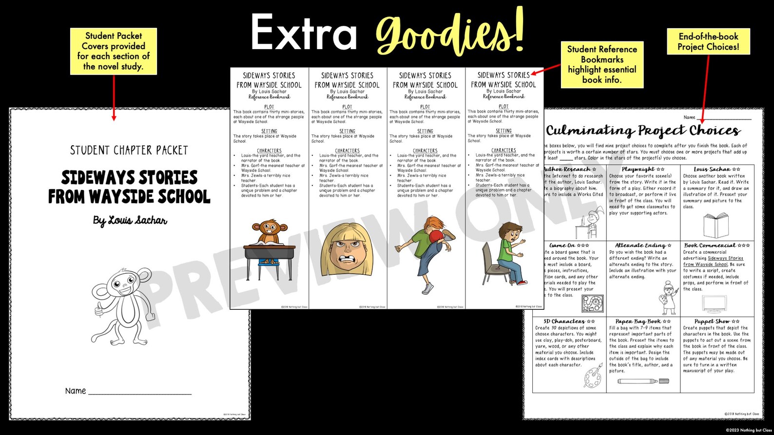 Sideways Stories From Wayside School Novel Study Unit | Literature ...