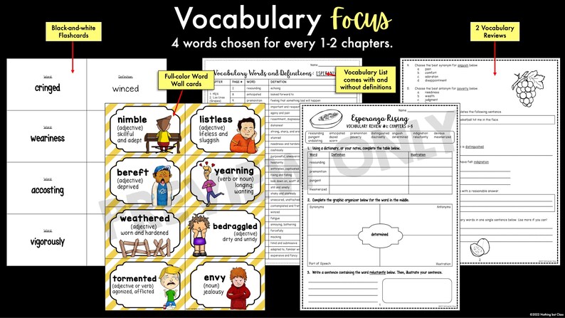 Esperanza Rising Novel Study Unit | Literature Guide | Comprehension ...