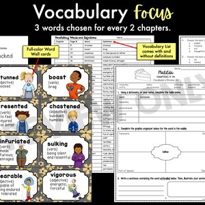 Matilda | Comprehension and Vocabulary by Chapter | Guided Reading ...