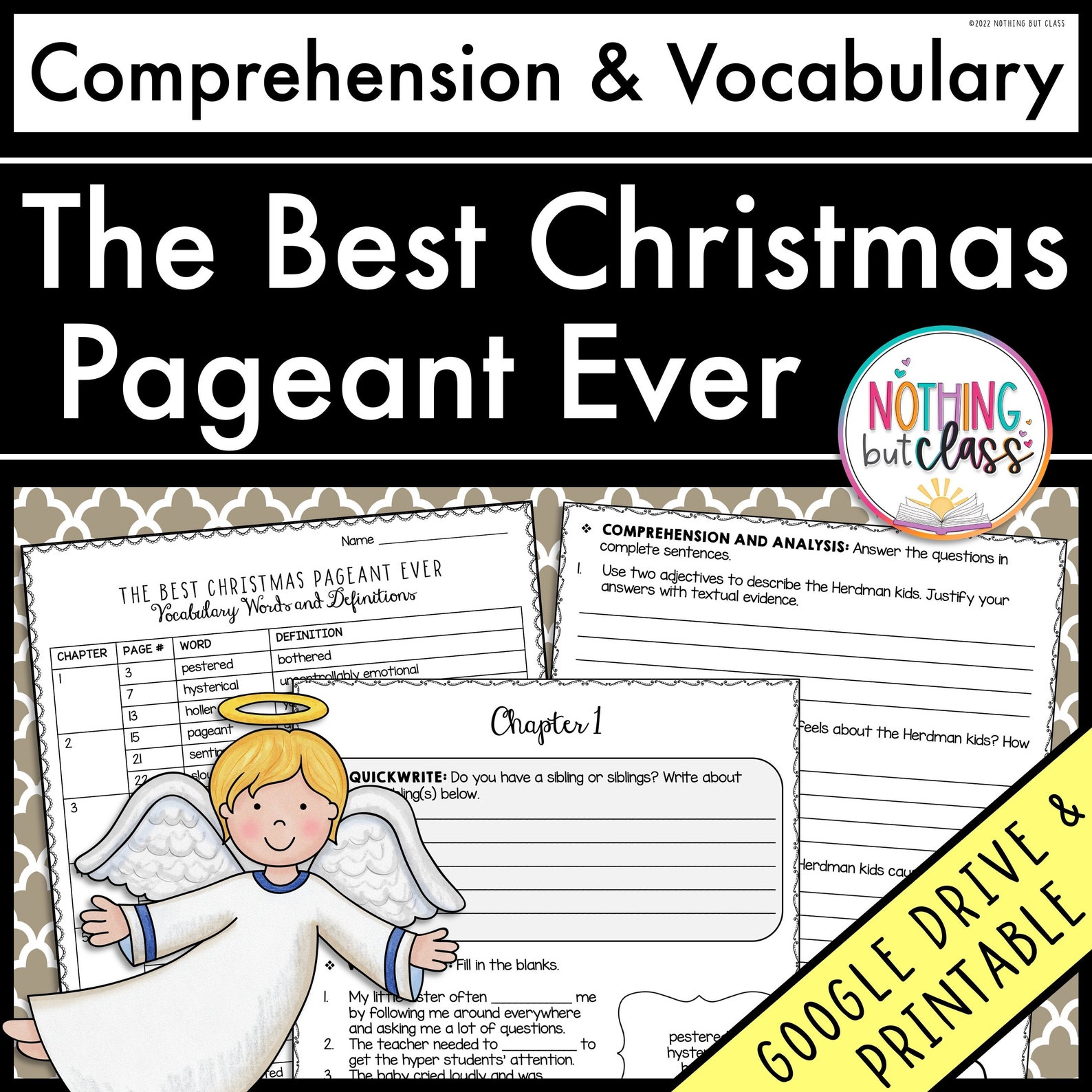 The Best Christmas Pageant Ever | Comprehension and Vocabulary by ...