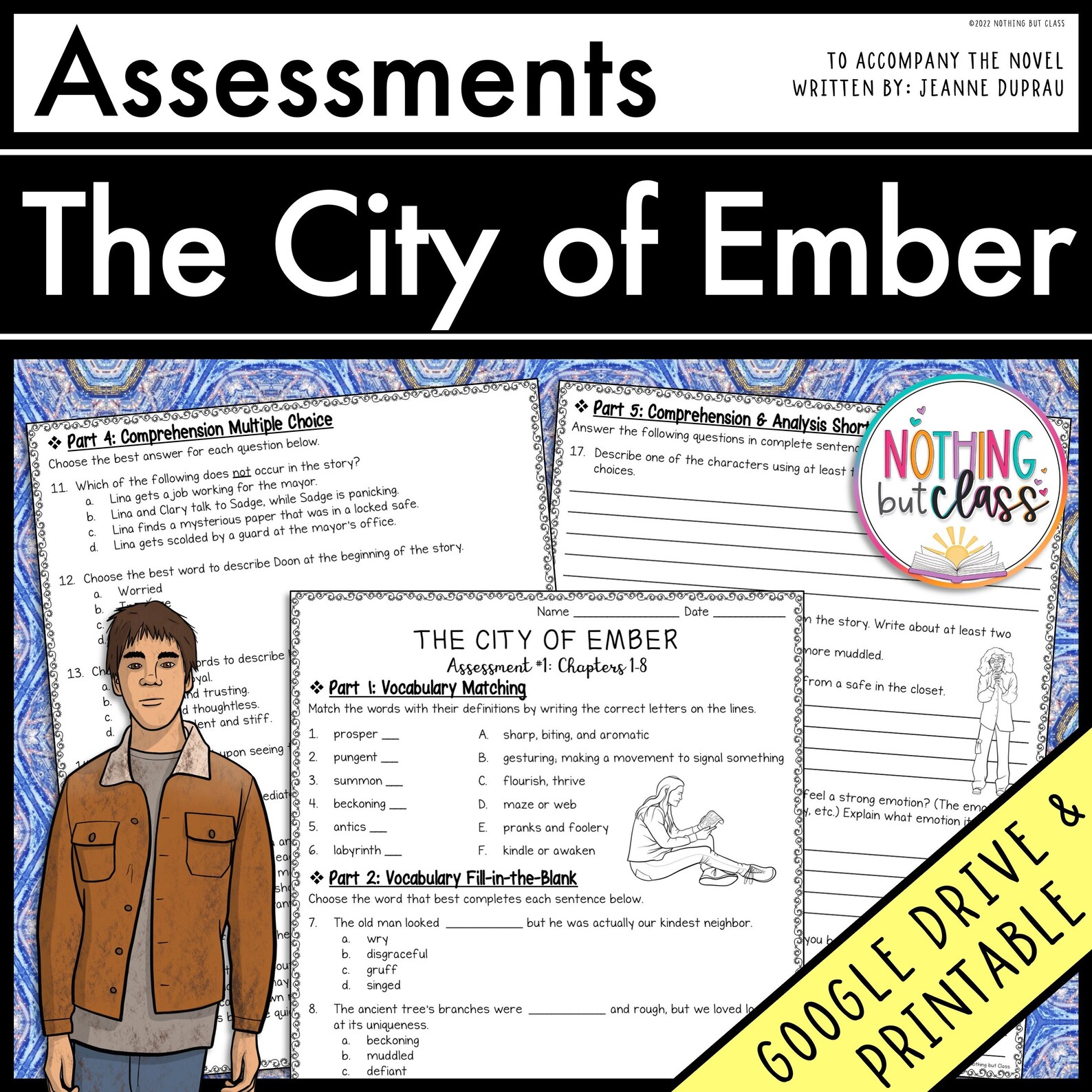 The City of Ember - Tests | Quizzes | Assessments - Printables for ...
