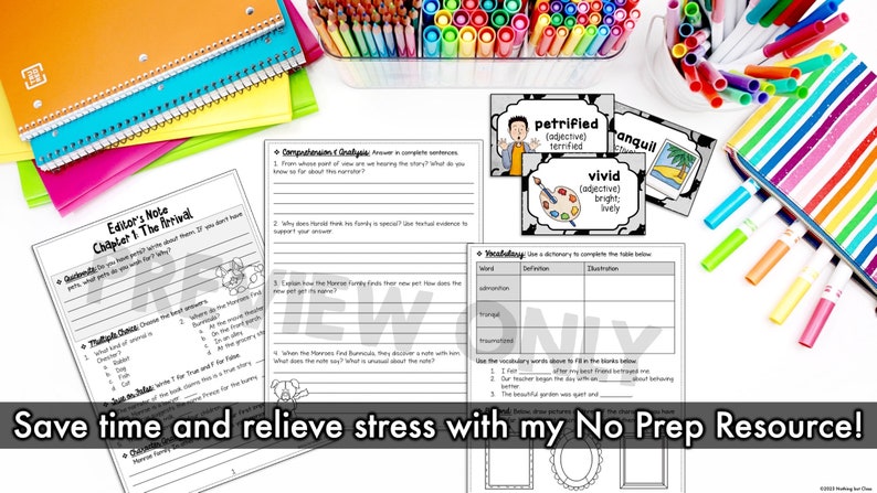 Bunnicula | Comprehension and Vocabulary by Chapter | Guided Reading ...