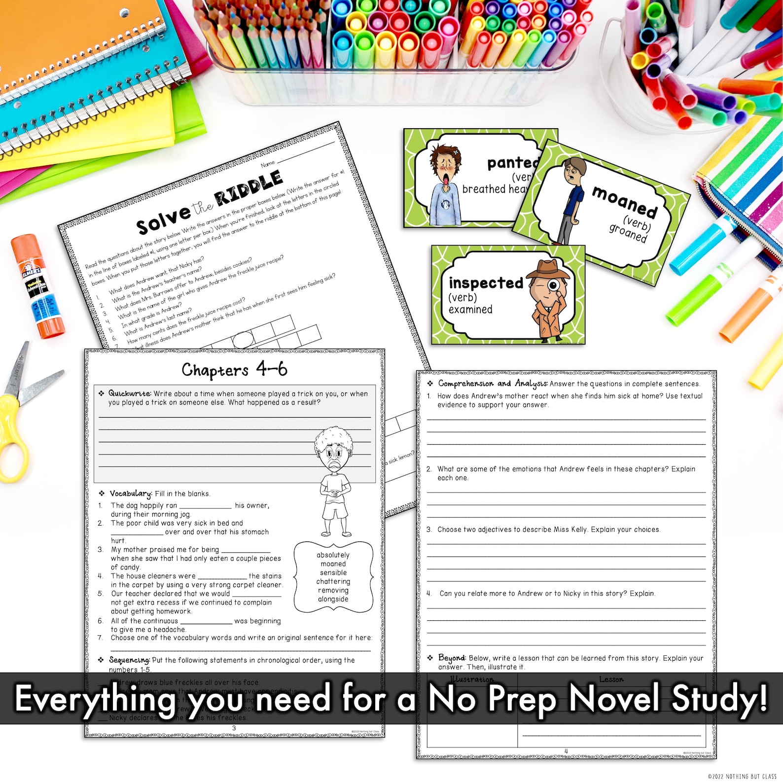 Freckle Juice Novel Study Unit | Literature Guide | Comprehension ...