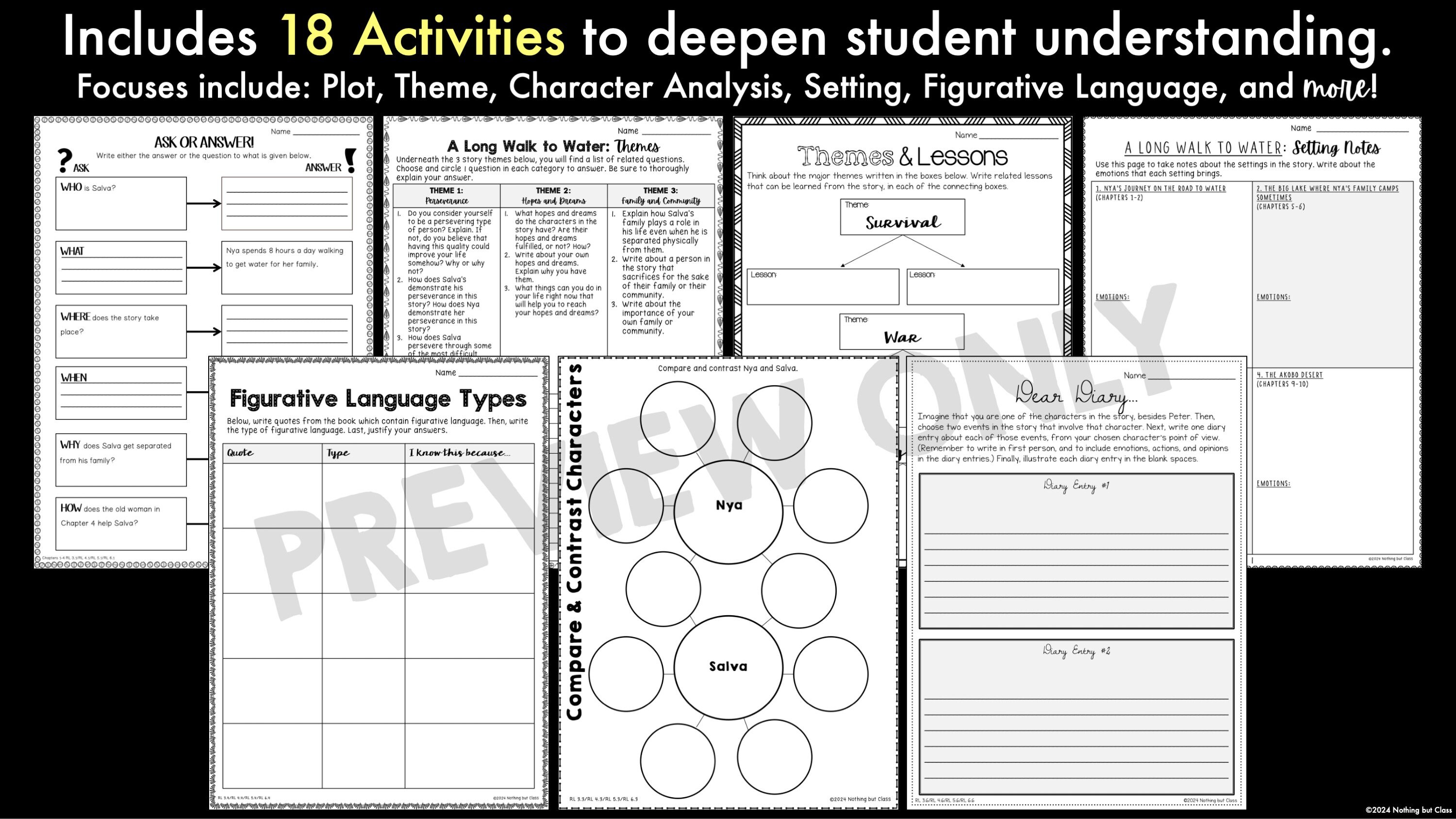 A Long Walk to Water | Reading Response Activities and Projects ...