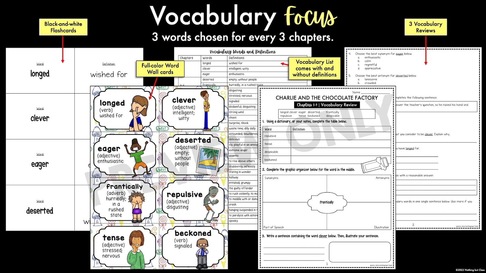 Charlie and the Chocolate Factory | Comprehension and Vocabulary by ...