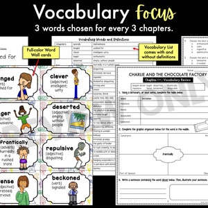 Charlie and the Chocolate Factory | Comprehension and Vocabulary by ...