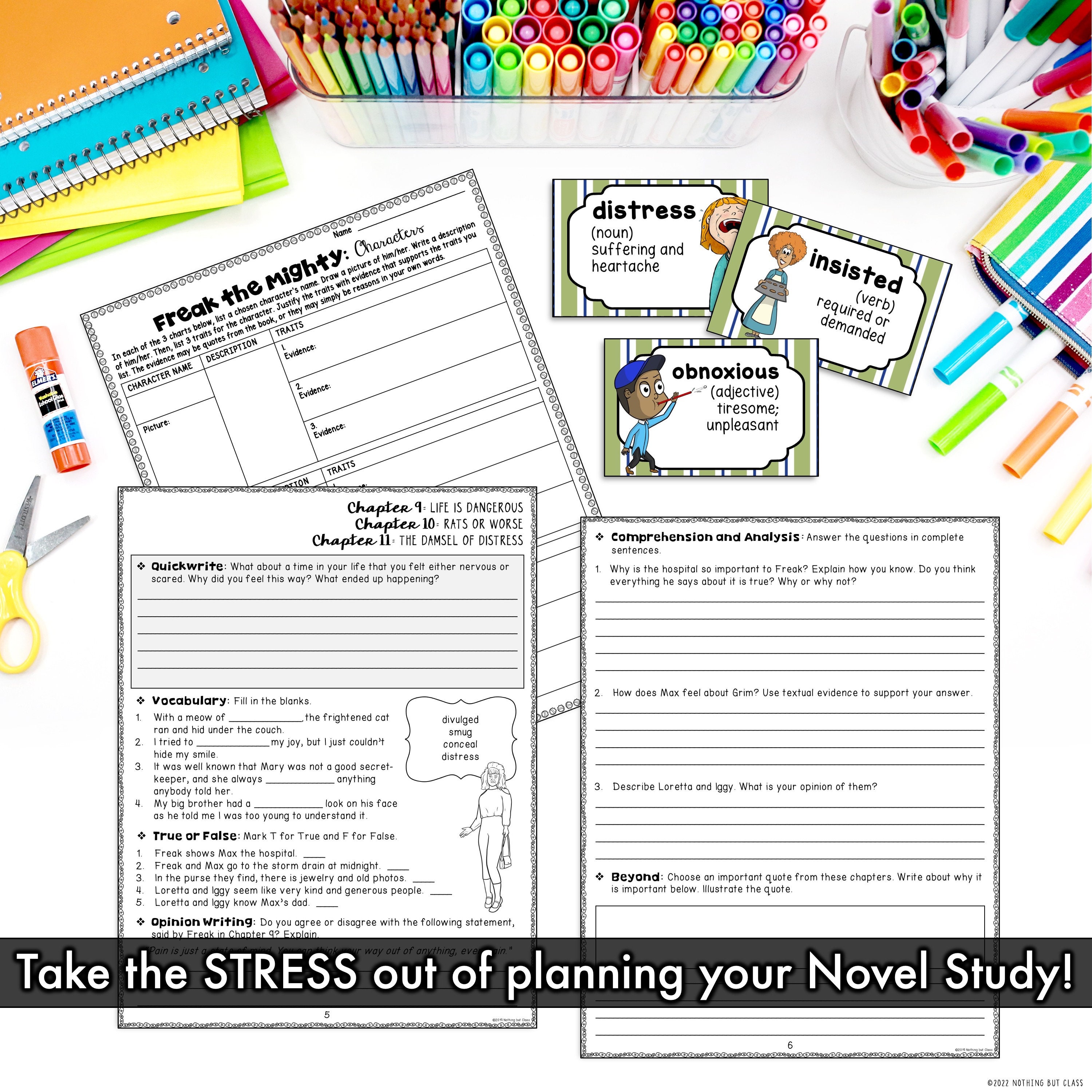 Freak the Mighty Novel Study Unit | Literature Guide | Comprehension ...