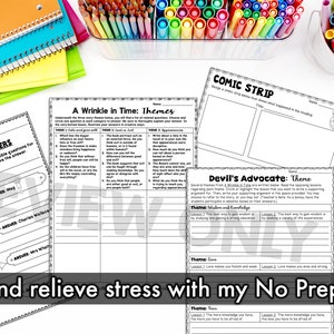 A Wrinkle in Time | Reading Response Activities and Projects | Guided ...