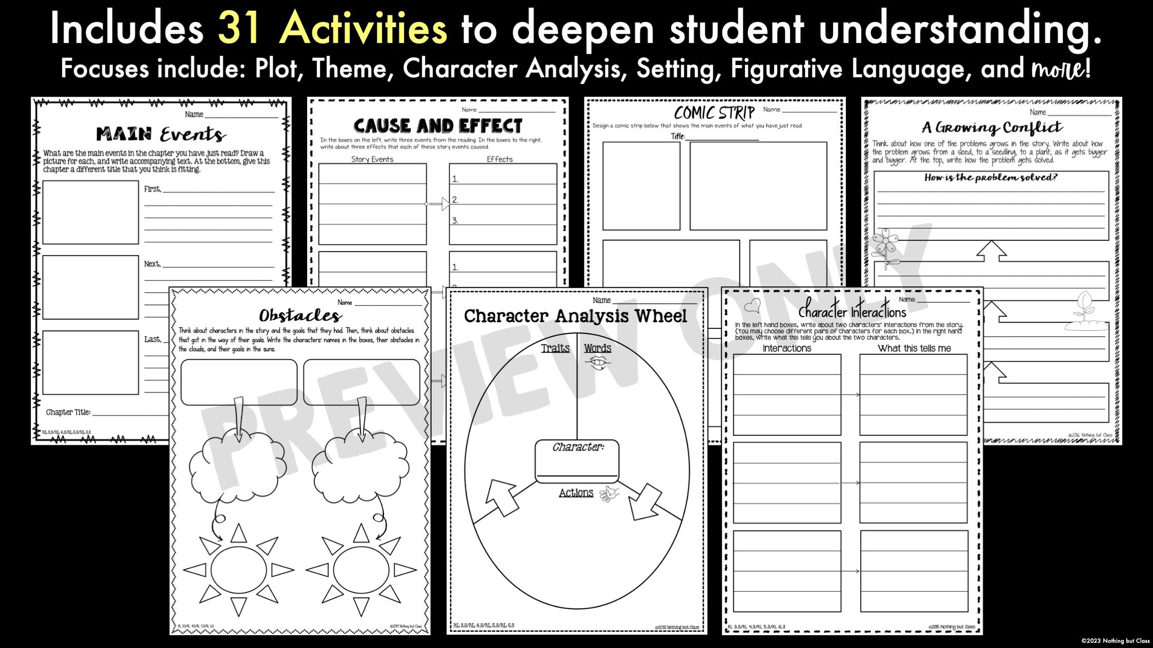 Matilda Novel Study Unit Literature Guide Comprehension Worksheets ...