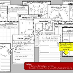 The Lightning Thief Novel Study Unit | Literature Guide | Comprehension ...