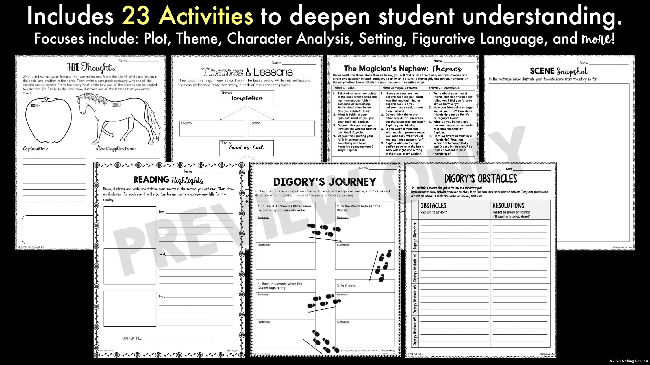 The Magician's Nephew Novel Study Unit | Literature Guide ...