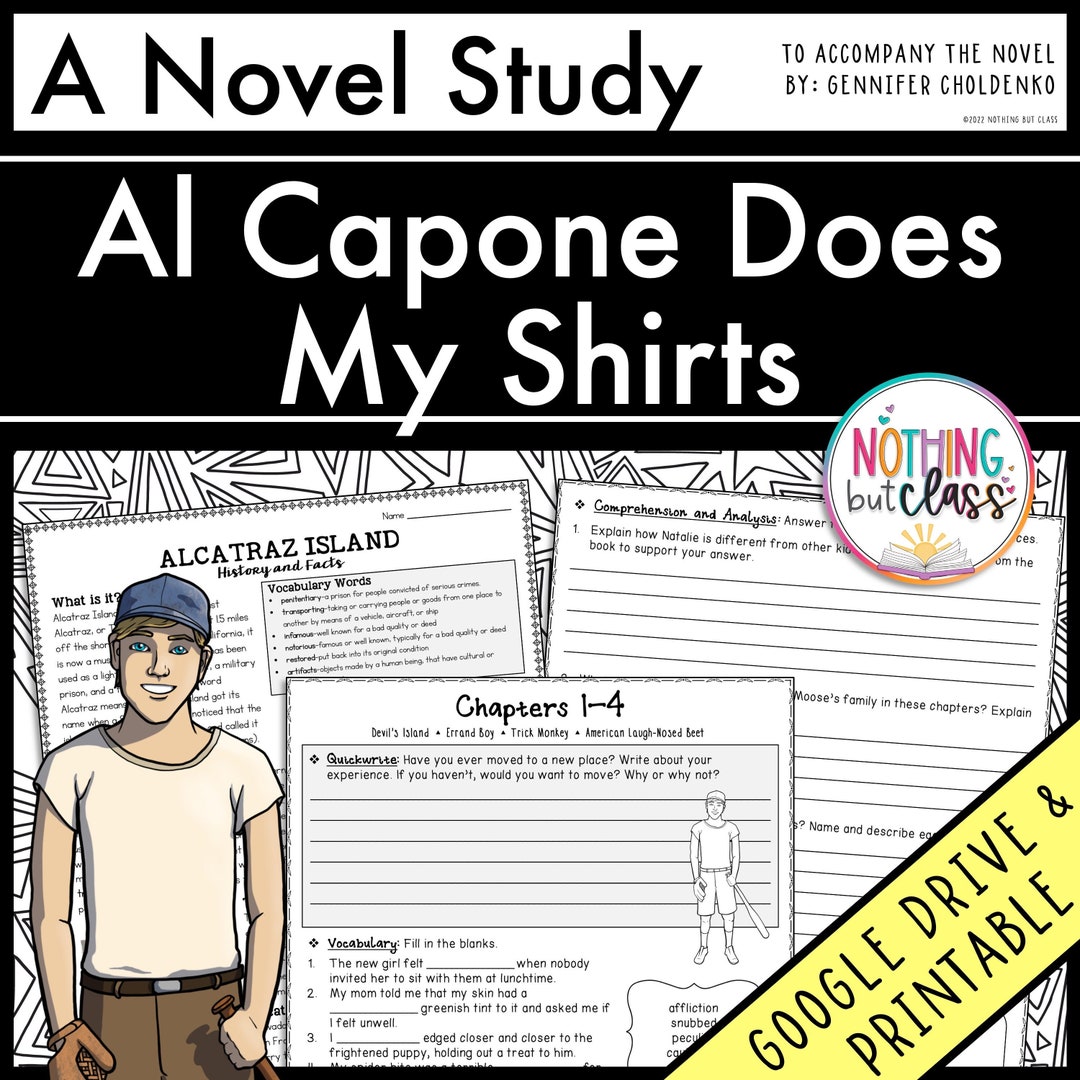 Al Capone Does My Shirts Novel Study Unit | Literature Guide ...