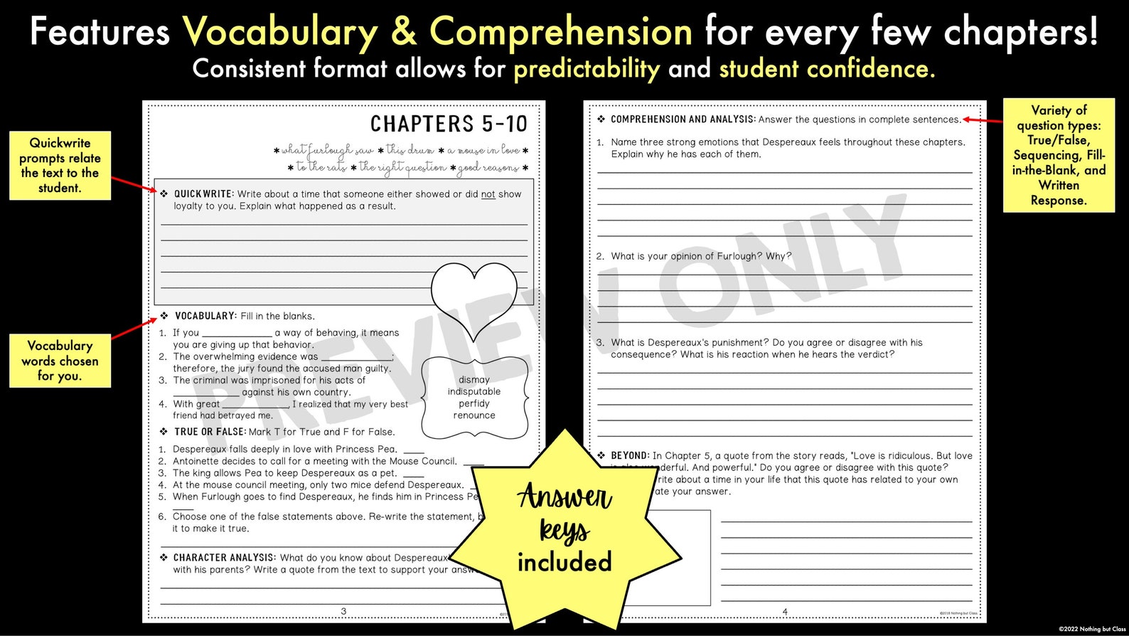 The Tale of Despereaux Novel Study Unit | Literature Guide ...