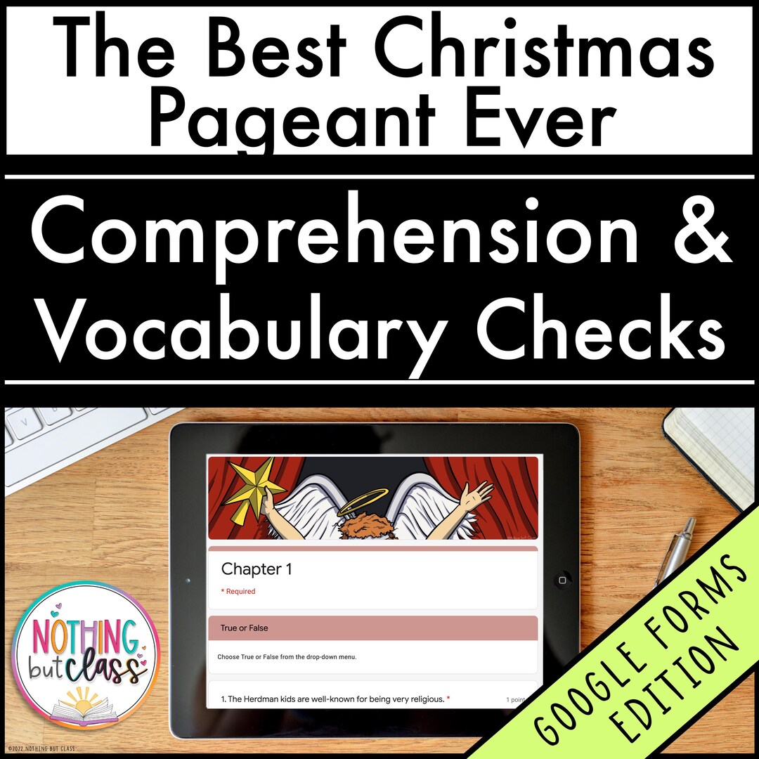 The Best Christmas Pageant Ever Novel Study - Google Forms Edition ...