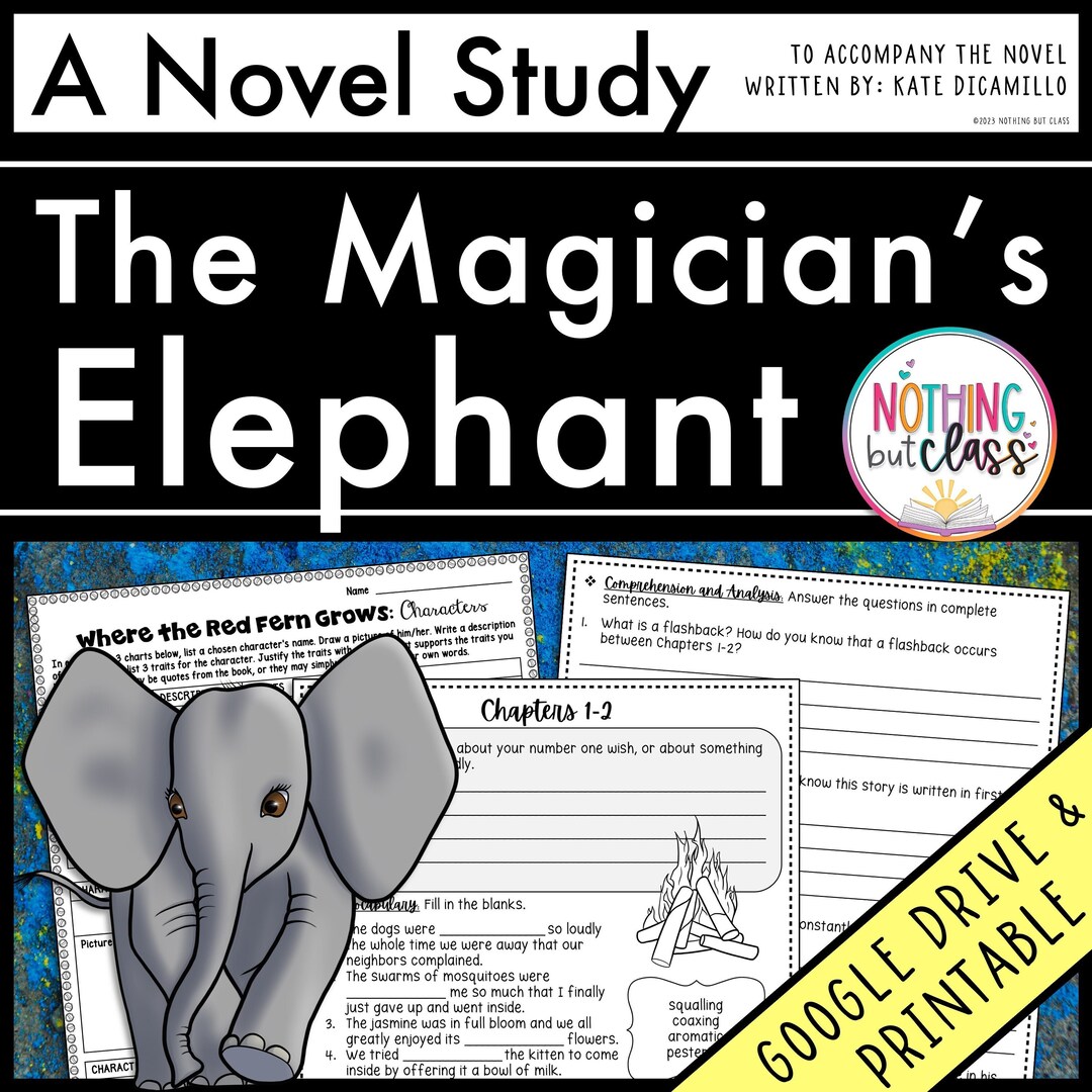 The Magician's Elephant Novel Study Unit | Literature Guide ...