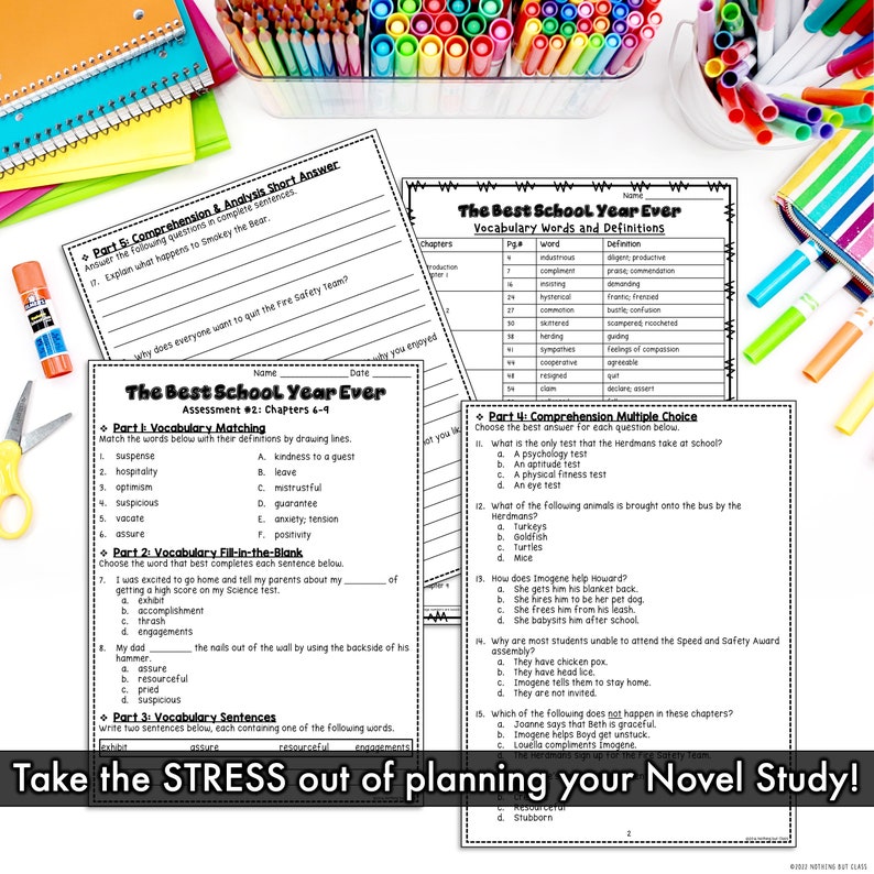 The Best School Year Ever Tests | Quizzes | Assessments - Etsy