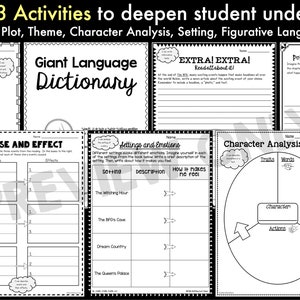 The BFG Novel Study Unit | Literature Guide | Comprehension Worksheets ...