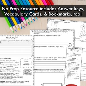 Because of Winn-dixie | Comprehension and Vocabulary by Chapter ...