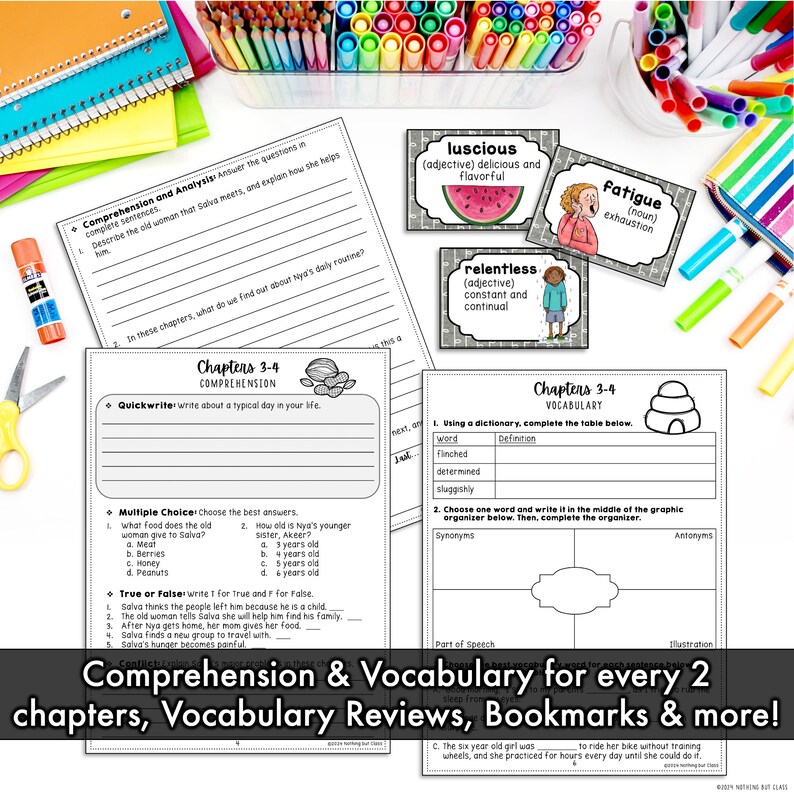 A Long Walk to Water | Comprehension and Vocabulary by Chapter | Guided ...