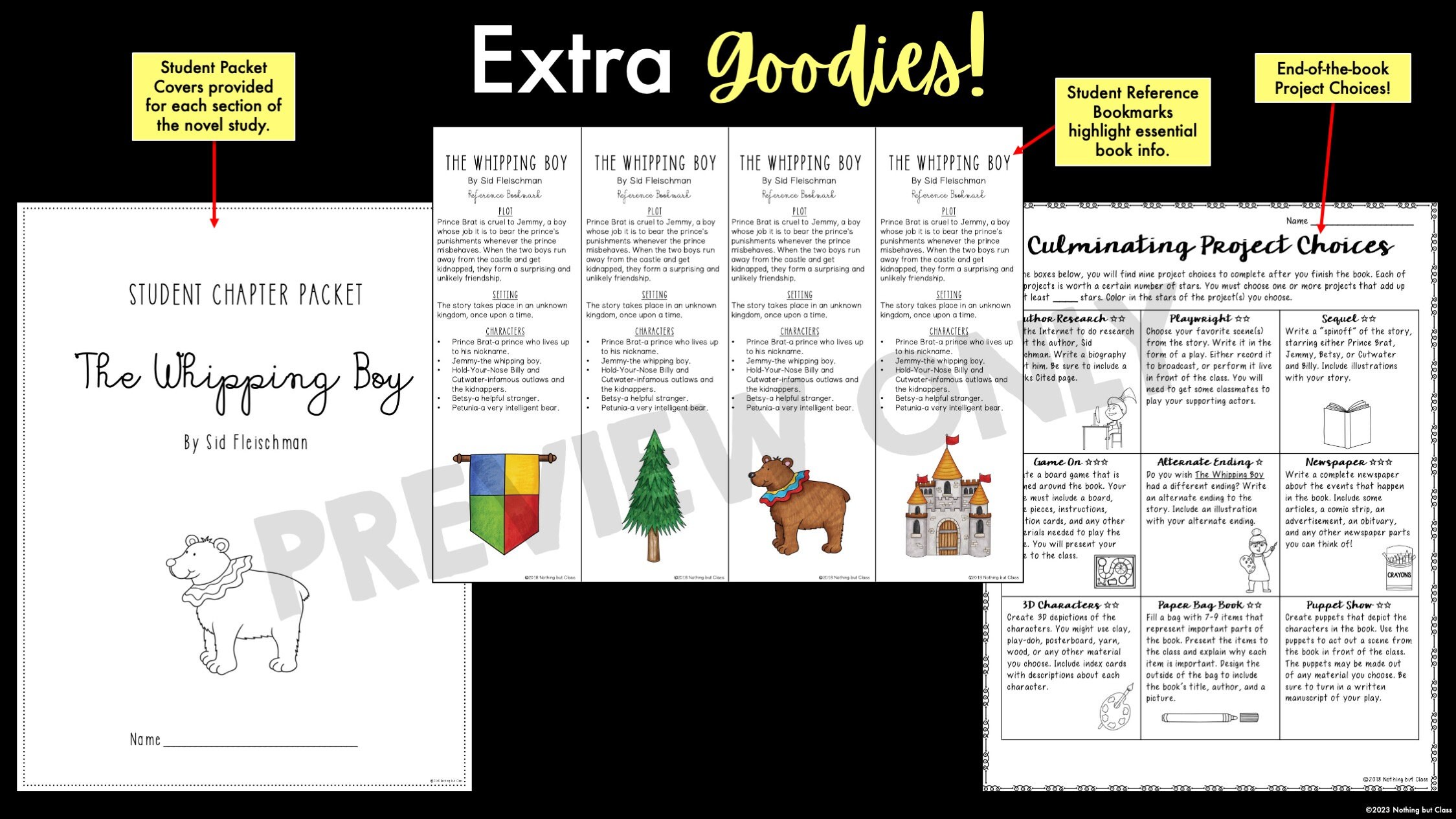 The Whipping Boy Novel Study Unit Literature Guide - Etsy