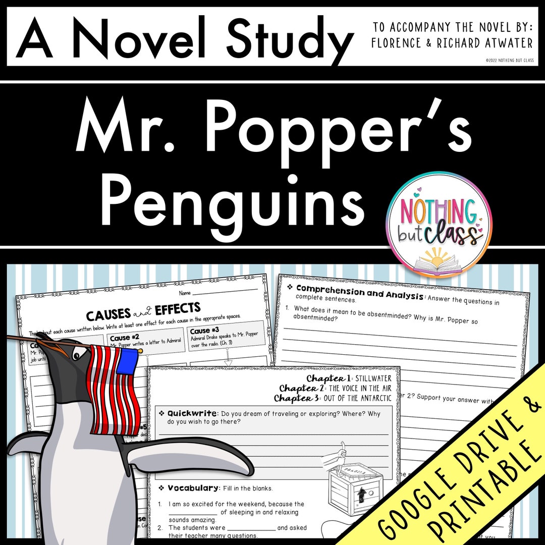 Mr. Popper's Penguins Novel Study Unit | Literature Guide ...