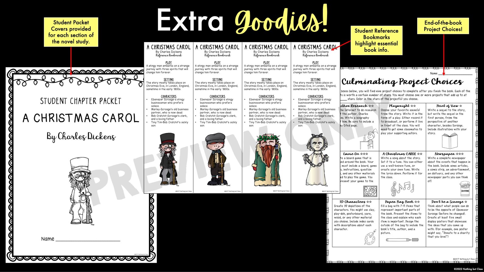A Christmas Carol Novel Study Unit | Literature Guide | Comprehension ...