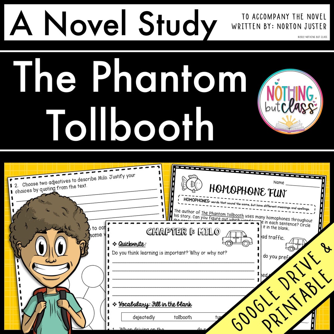 The Phantom Tollbooth Novel Study Unit | Literature Guide ...