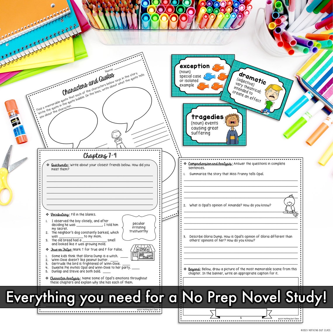 Because of Winn-dixie Novel Study Unit | Literature Guide ...