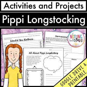 Pippi Longstocking | Reading Response Activities and Projects ...