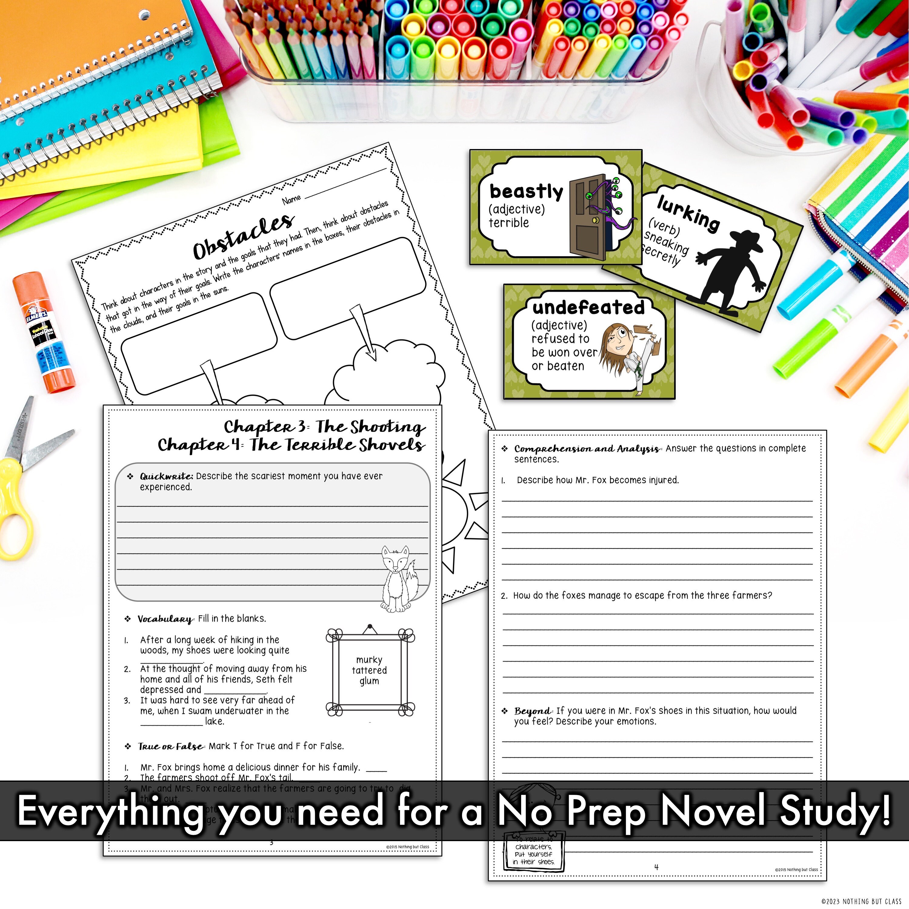 Fantastic Mr. Fox Novel Study Unit | Literature Guide | Comprehension ...