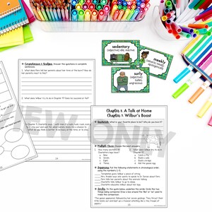 Charlotte's Web | Comprehension and Vocabulary by Chapter | Guided ...