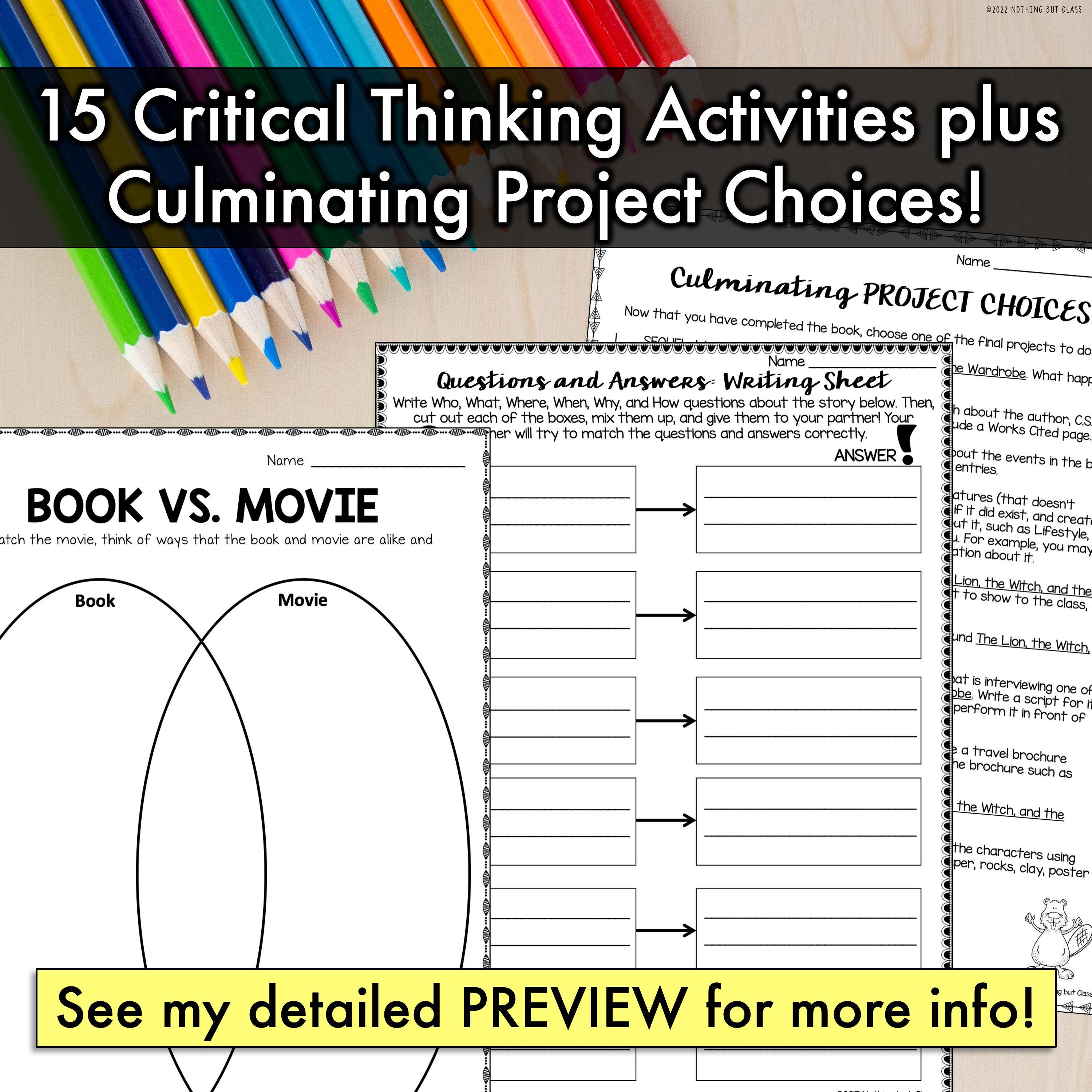 The Indian in the Cupboard | Reading Response Activities and Projects ...