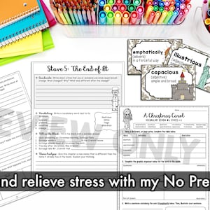 A Christmas Carol | Comprehension and Vocabulary by Chapter | Guided ...