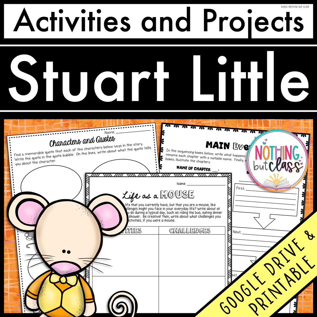 Stuart Little | Reading Response Activities and Projects | Guided ...