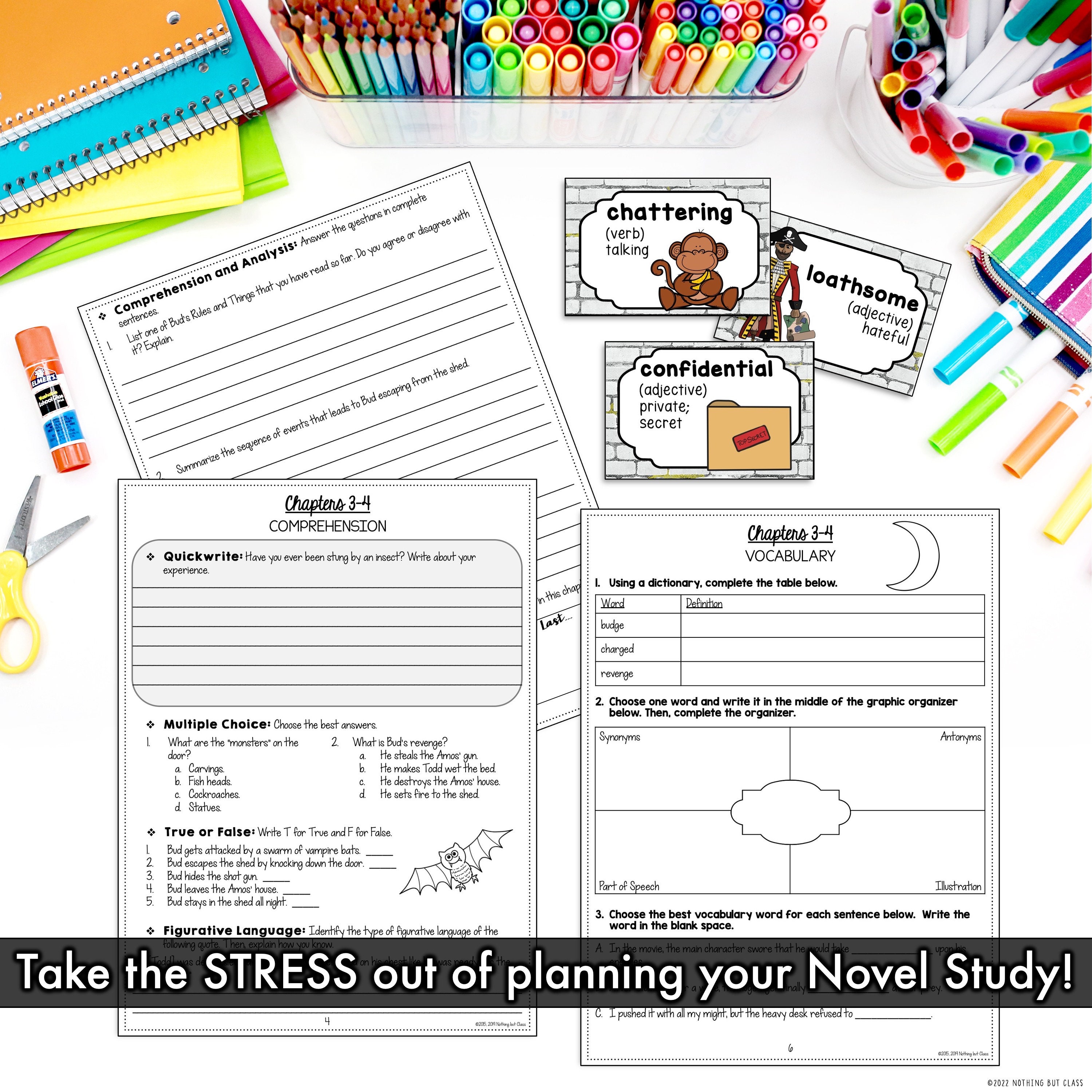 Bud, Not Buddy Novel Study Unit | Literature Guide | Comprehension ...