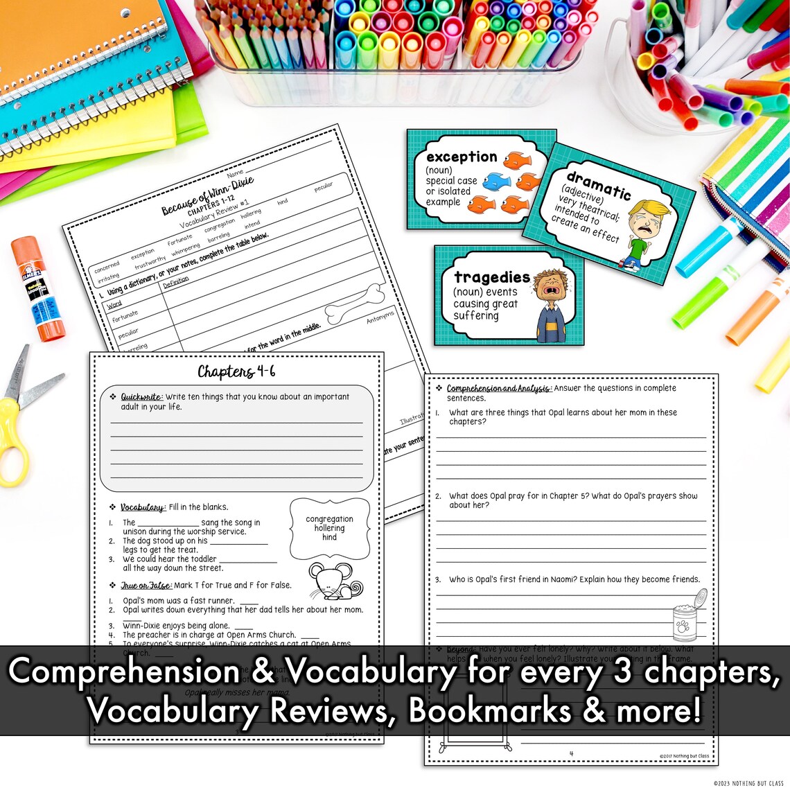 Because of Winn-dixie Comprehension and Vocabulary by - Etsy